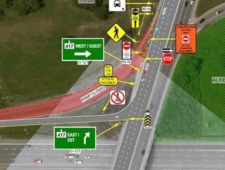Pinecrest 417 Eastbound Exit Ramp sign will be have a 100m tab added ...