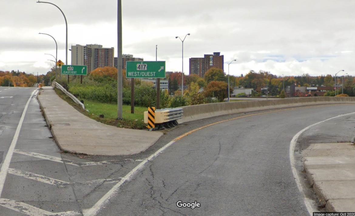 Pinecrest 417 Eastbound Exit Ramp sign will be have a 100m tab added ...